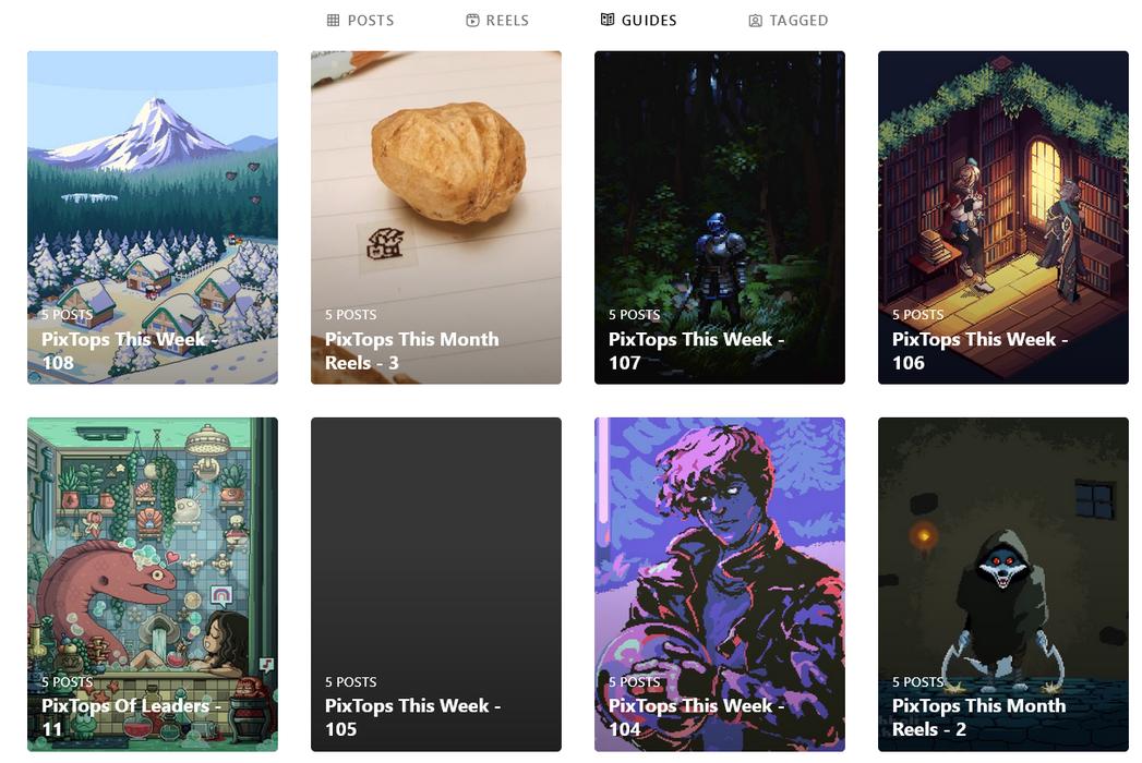 Pixel Art Magazine's portfolio content